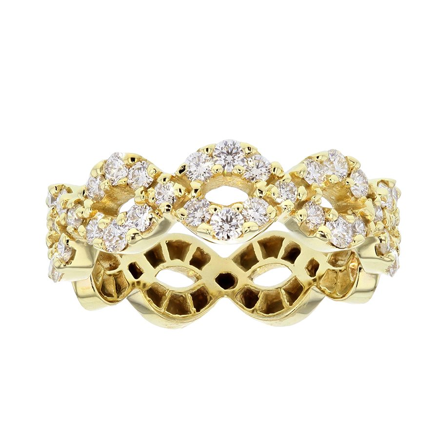 Yellow Gold with Diamonds Twist ring - Underwoods Fine Jewelers