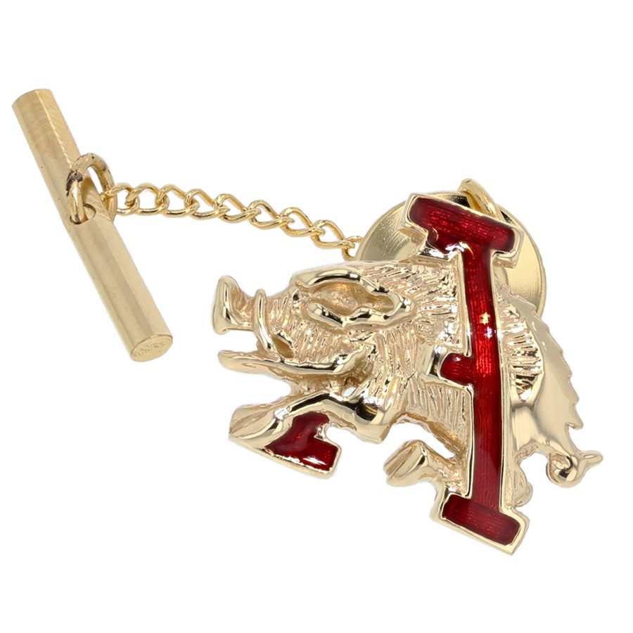 Enamel "A" Razorback Tie Tac - Underwoods Fine Jewelers
