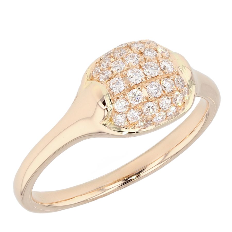 Pave Diamonds in Rose Gold Ring - Underwoods Fine Jewelers