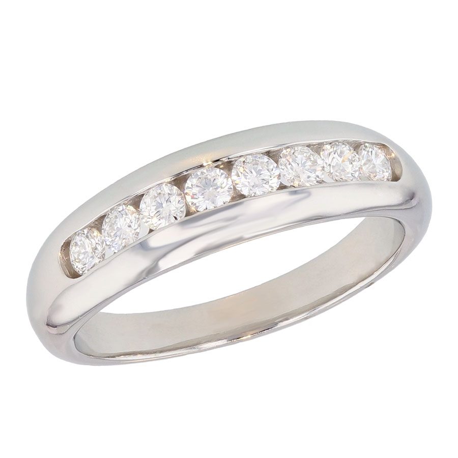 DLW1187 Channel Set Diamonds in Platinum Band - Underwoods Fine Jewelers