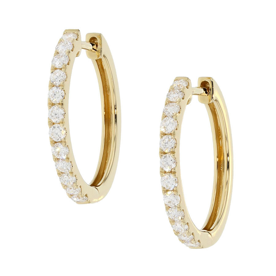 Diamonds in Yellow Gold Hoop Earrings - Underwoods Fine Jewelers